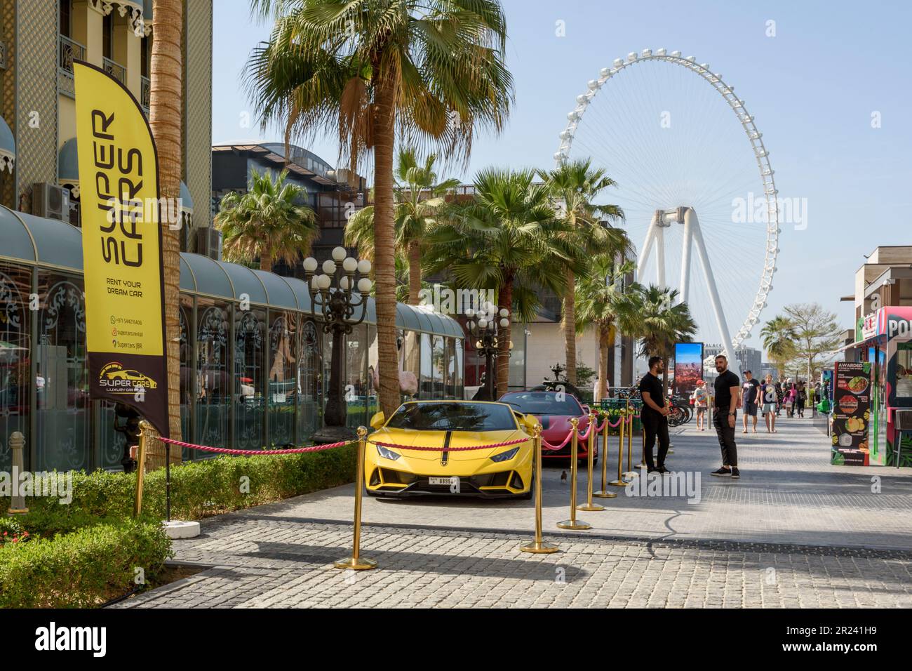 Supercars available to rent at Dubai's Marina Beach, Dubai, United Arab ...