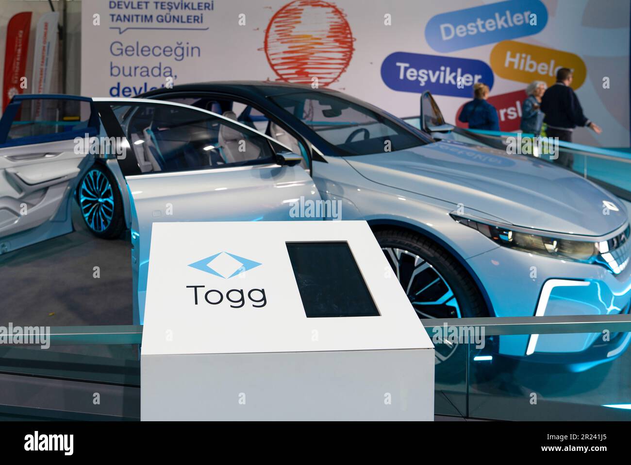 Izmir, Turkey - April 28 2023: TOGG cedent car, Turkey's Automobile ...