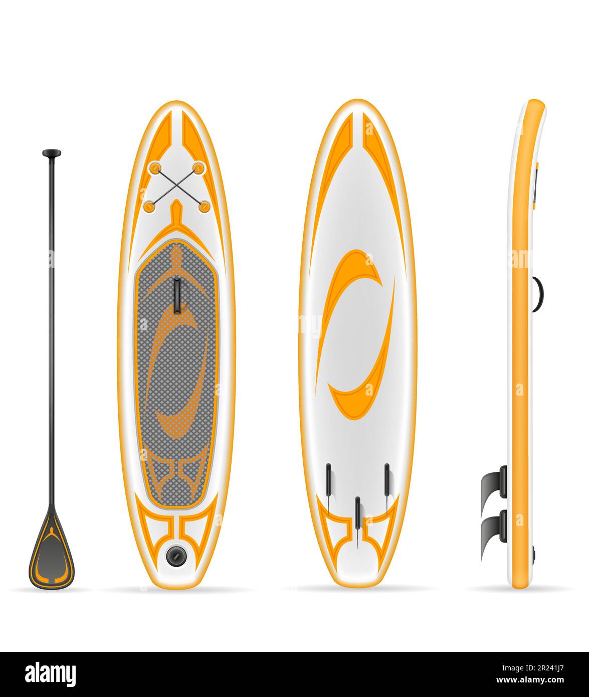 inflatable sup board for outdoor activities and water sports vector ...