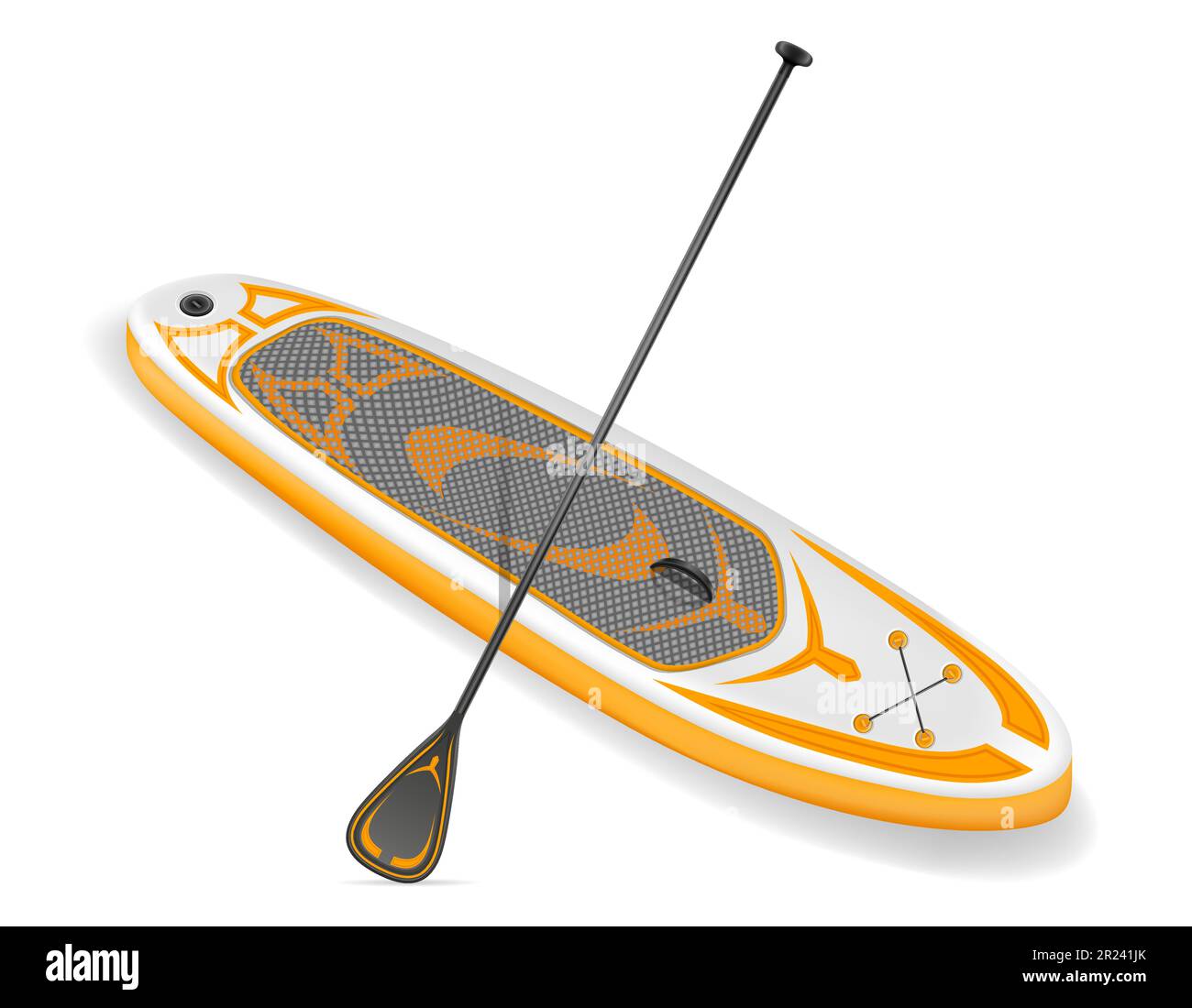 inflatable sup board for outdoor activities and water sports vector illustration isolated on ...