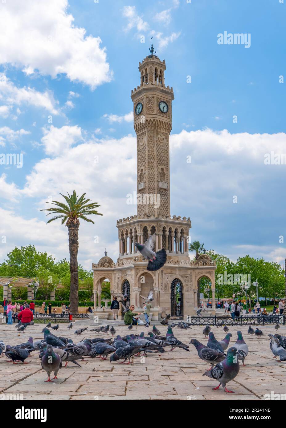 Izmir, Turkey - April 28 2023: Vertical view of Konak Square view with ...