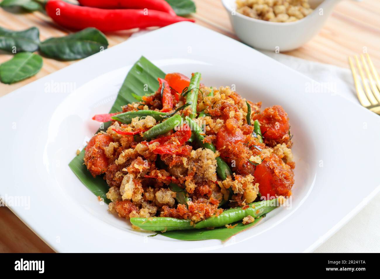 Pad Prik king - Stir fried deep fried catfish with curry paste , Thai ...