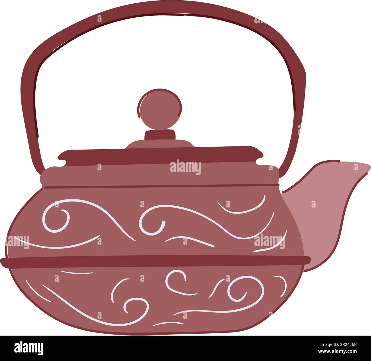 beverage teapot ceramic cartoon vector illustration Stock Vector Image ...