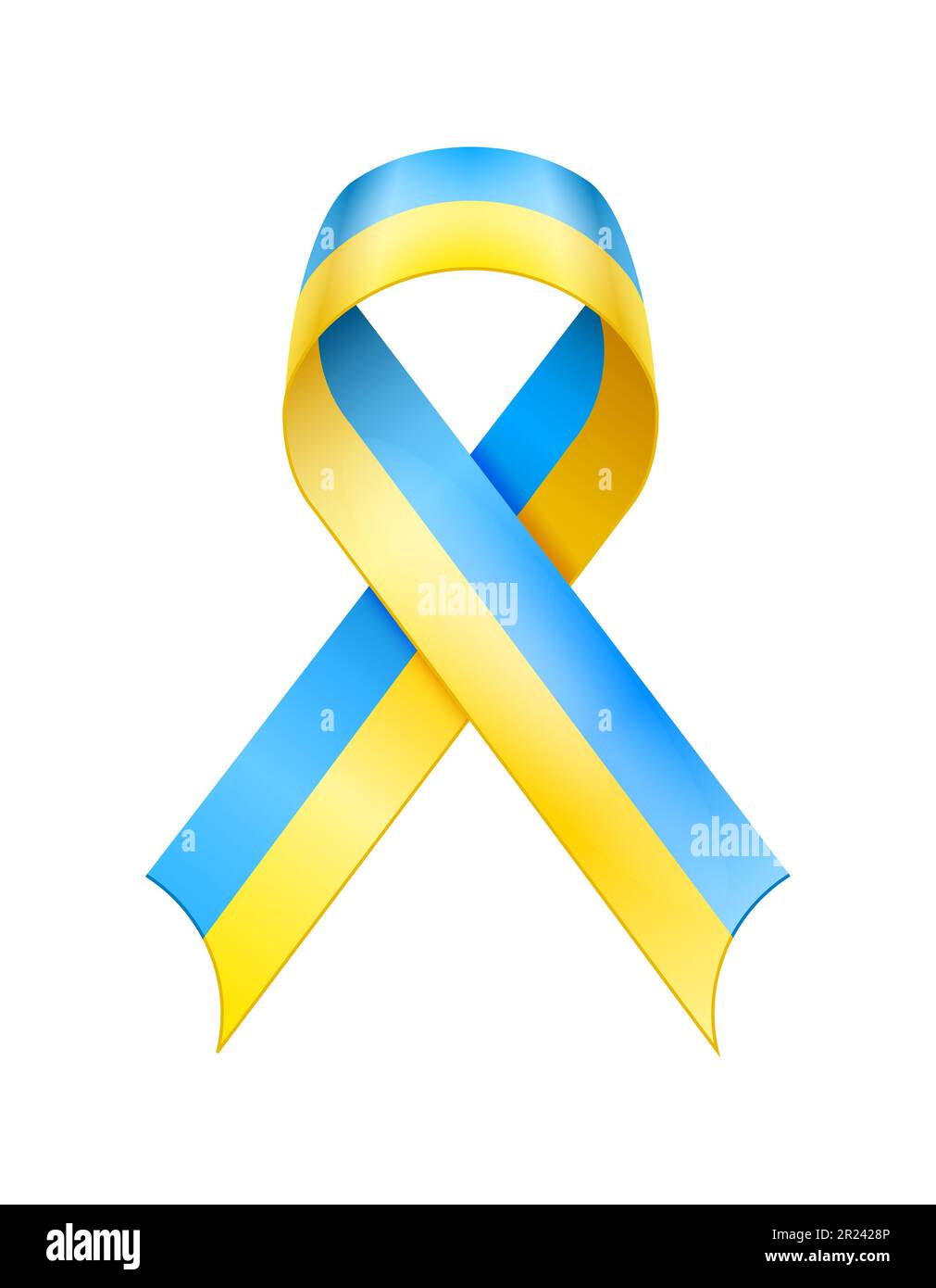 ukrainian ribbon in yellow blue colors according to the color of the ...
