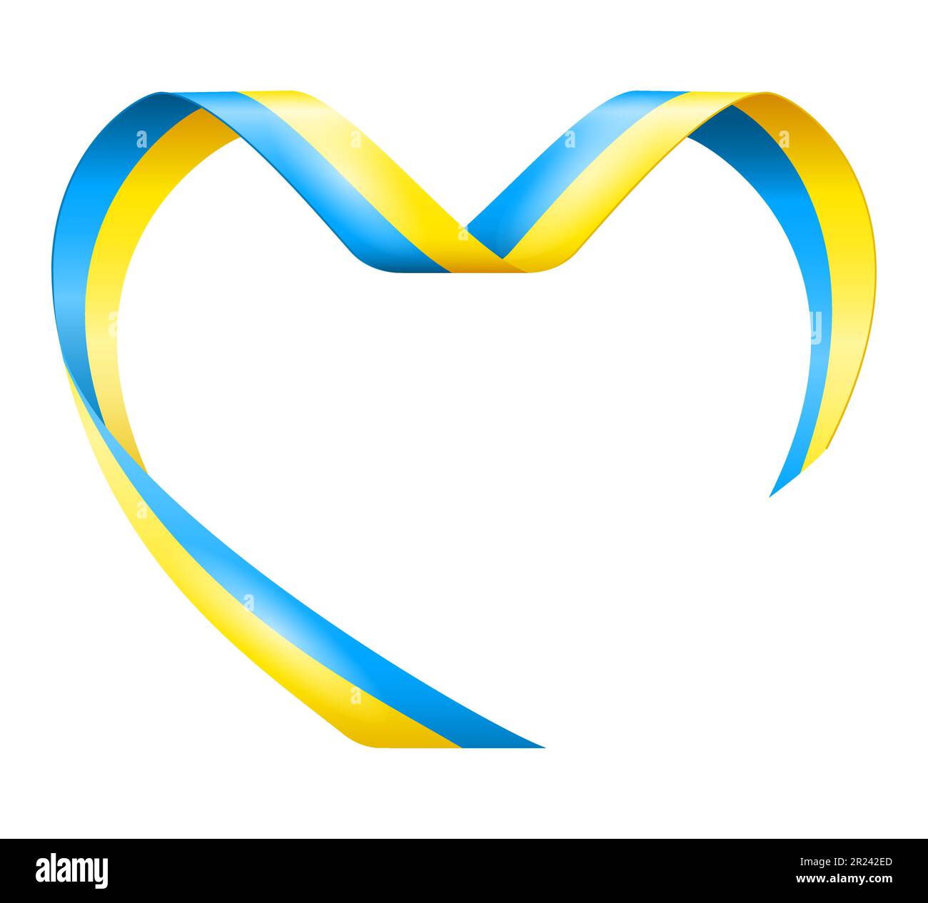 ukrainian ribbon in yellow blue colors according to the color of the ...