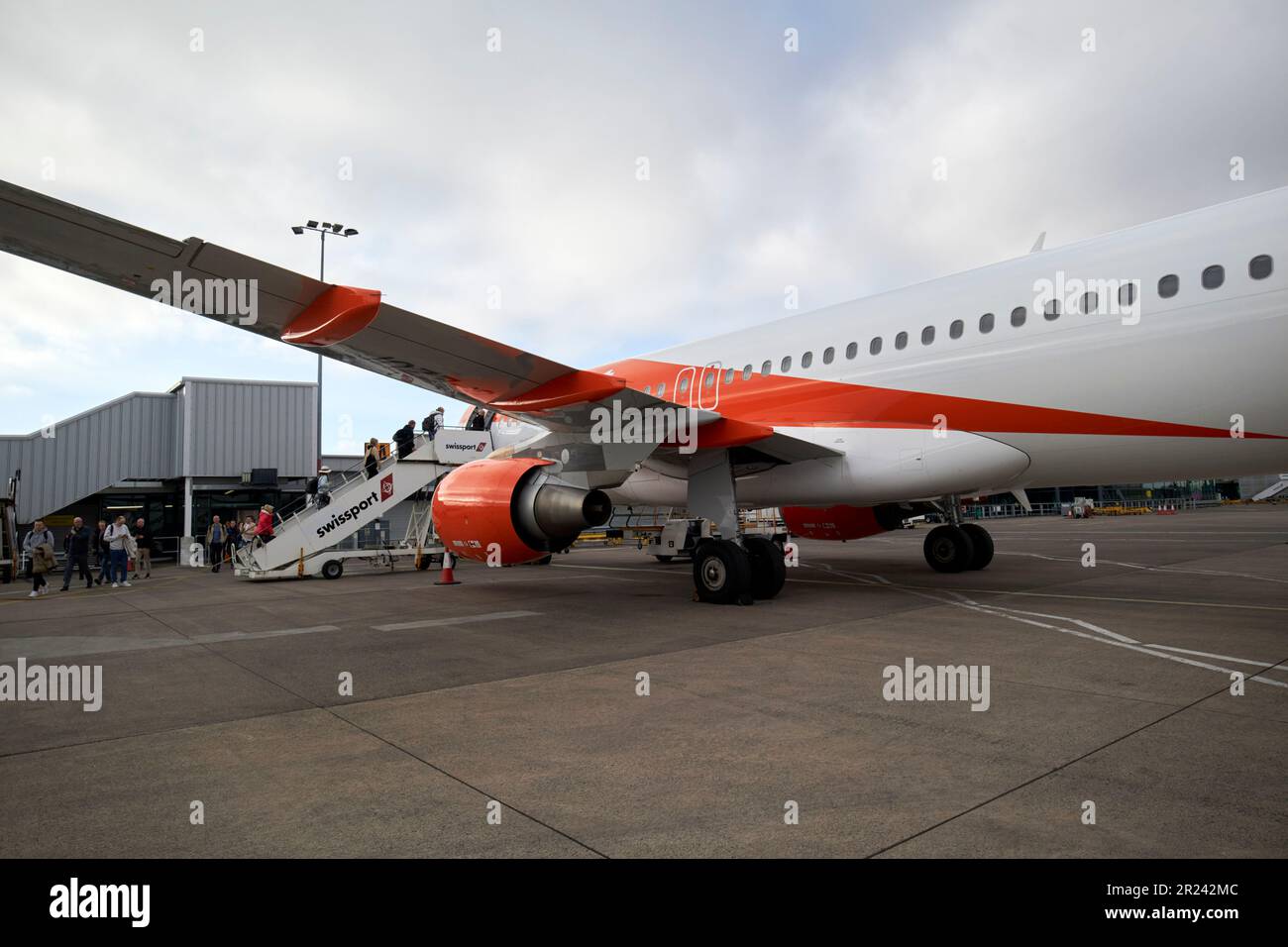 passengers boarding easyjet aircraft at george best belfast city ...