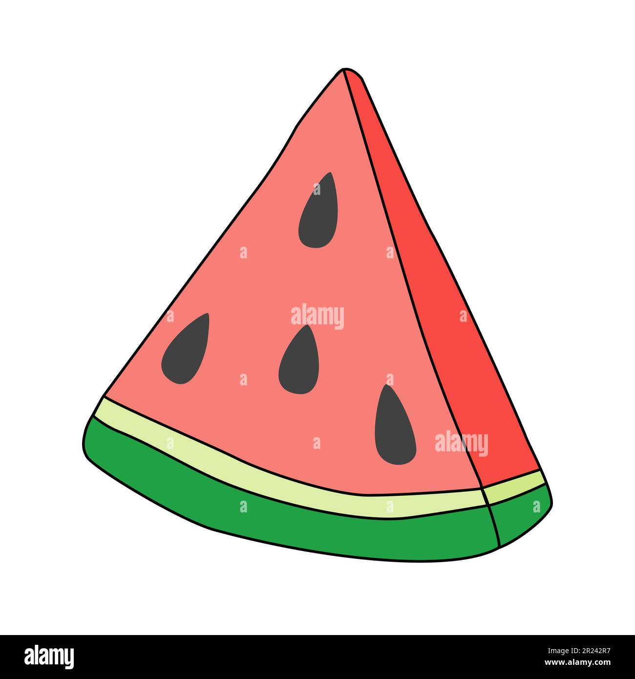 Watermelon triangle Stock Vector Images - Alamy