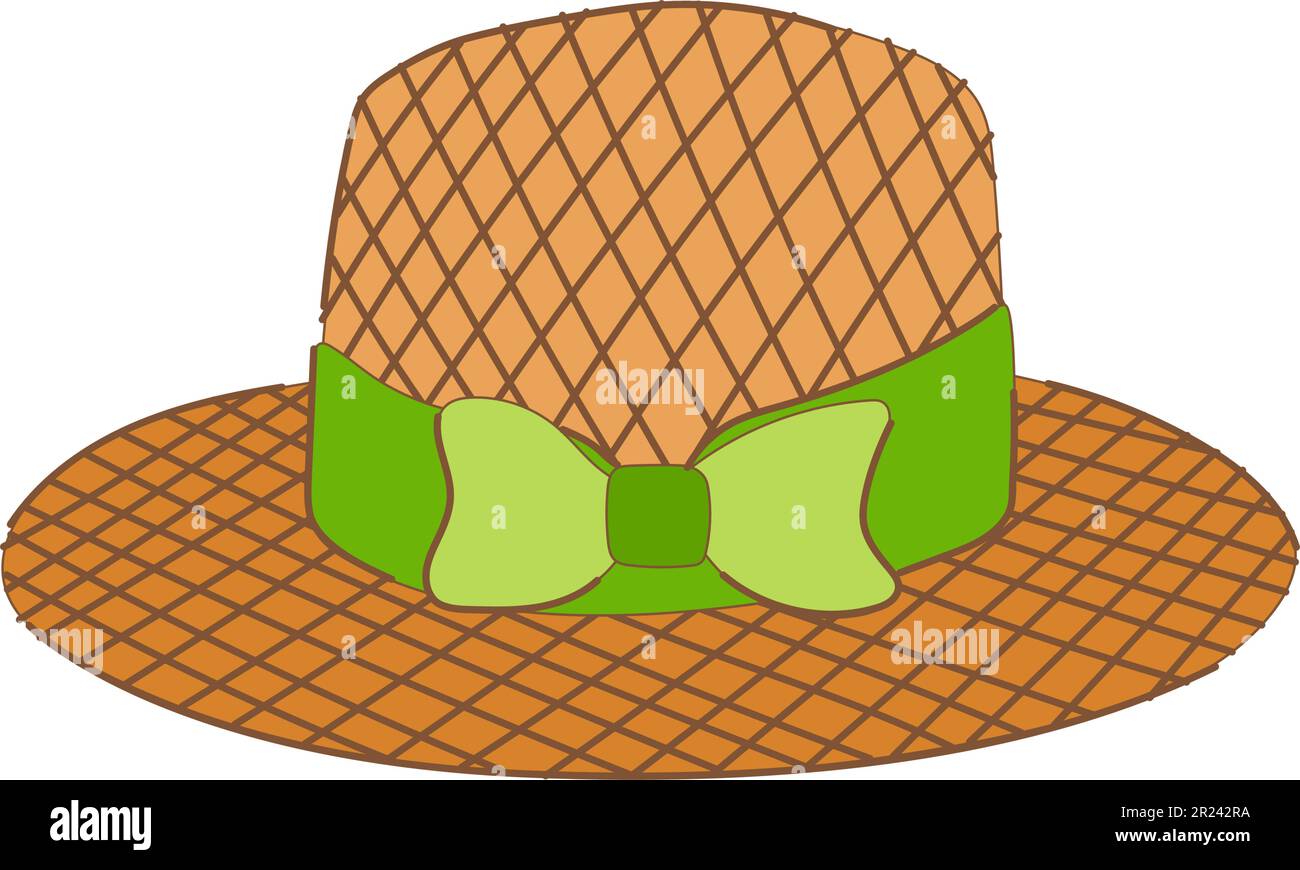 head straw hat cartoon vector illustration Stock Vector Image & Art - Alamy