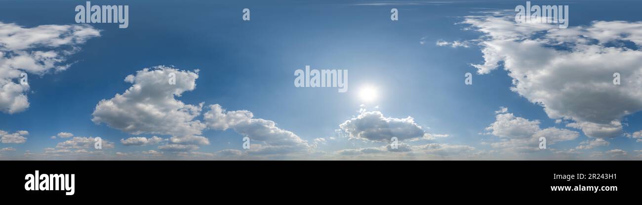 seamless cloudy blue sky hdri 360 panorama view with zenith and ...
