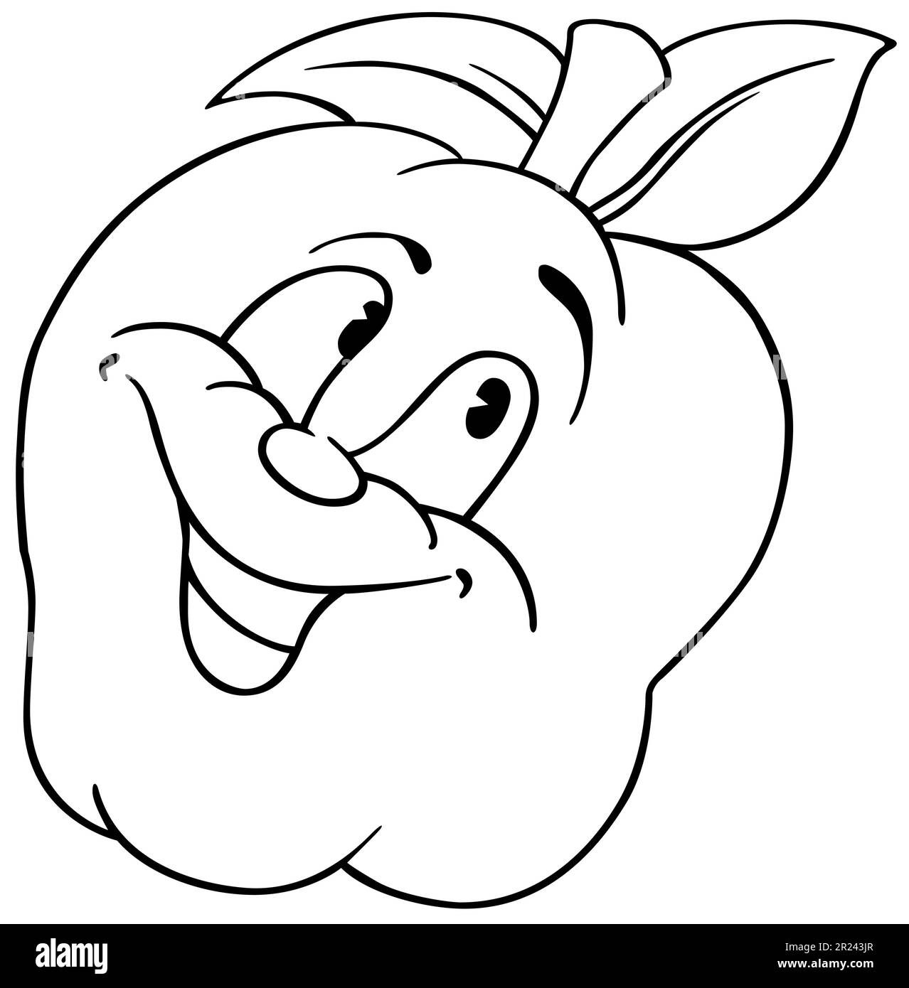 Drawing of a Smiling Apple Stock Vector Image & Art - Alamy