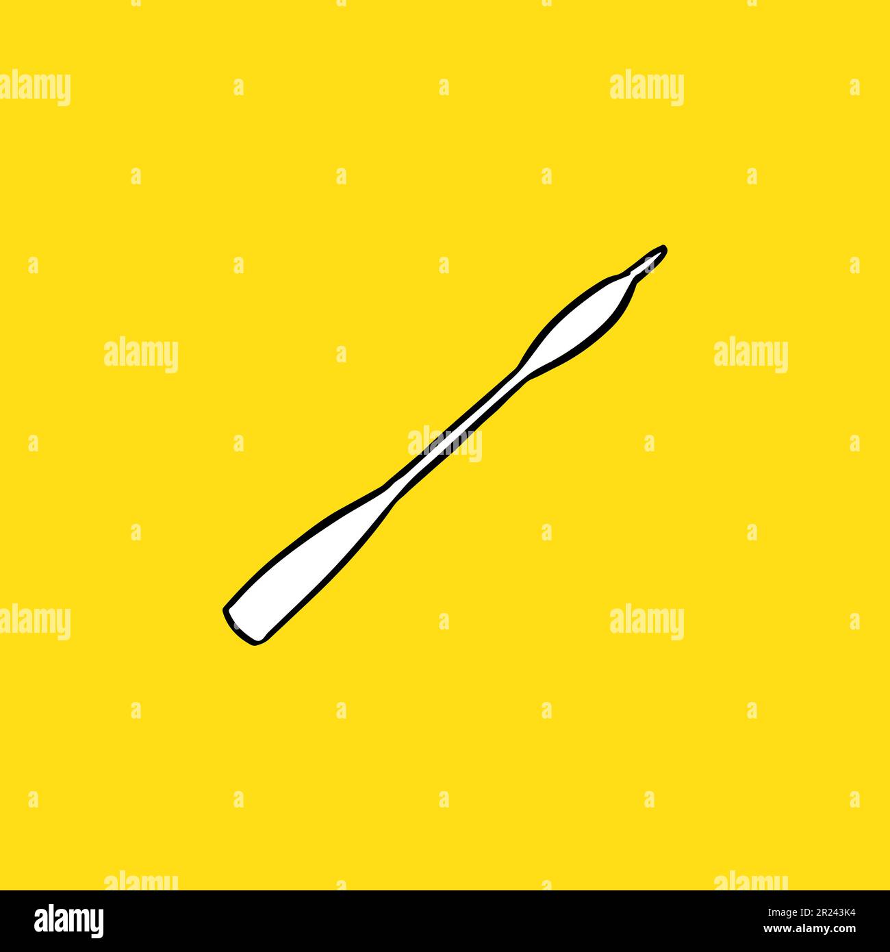 Woodcut Illustration of an Oar Drawing. - Vector Stock Vector Image ...