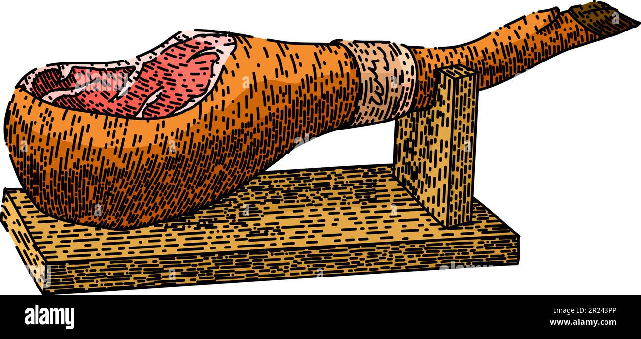 food ham meat sketch hand drawn vector Stock Vector Image & Art - Alamy