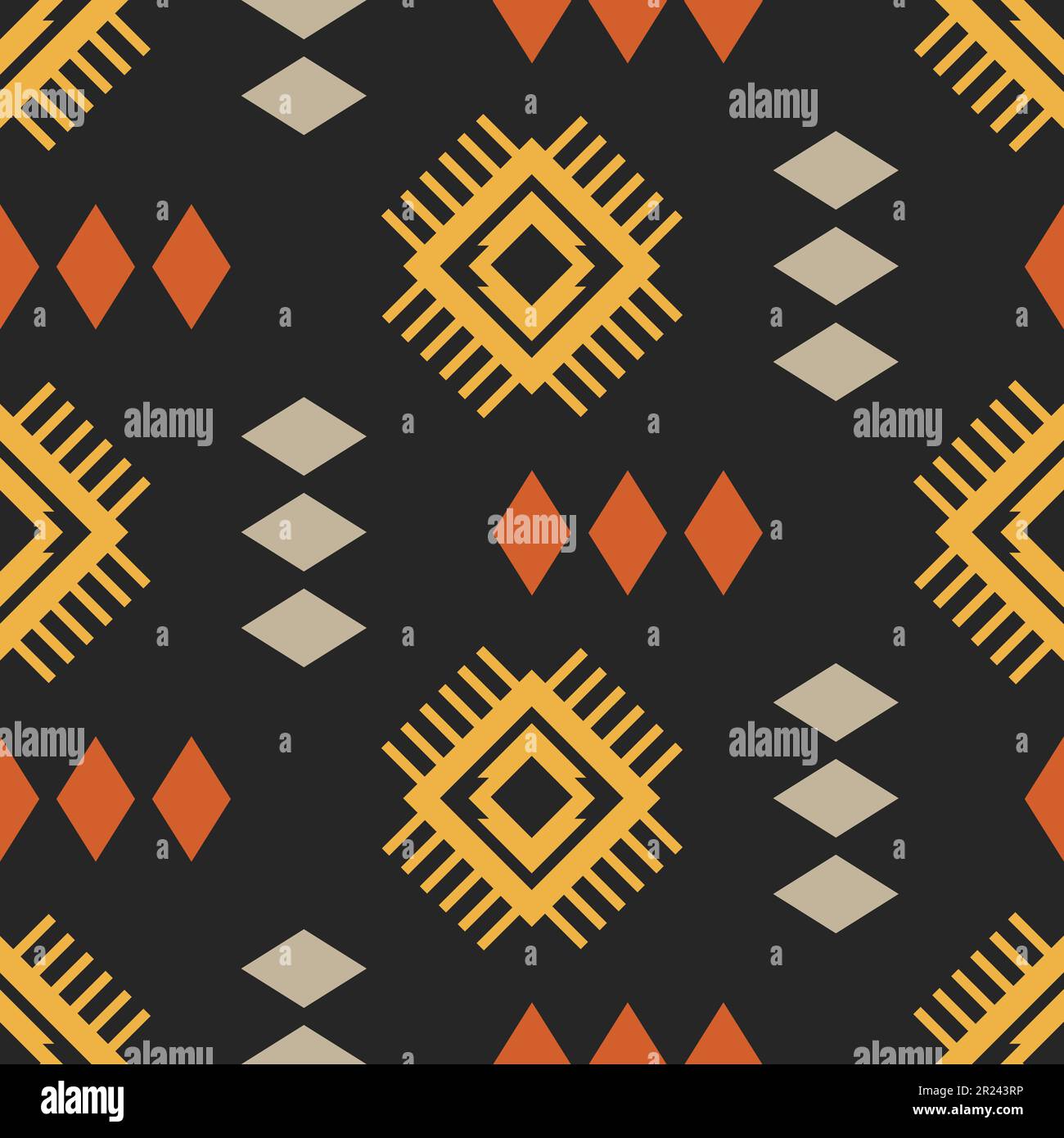 Southwestern Aztec Seamless Pattern. Navajo Print Stock Vector Image ...