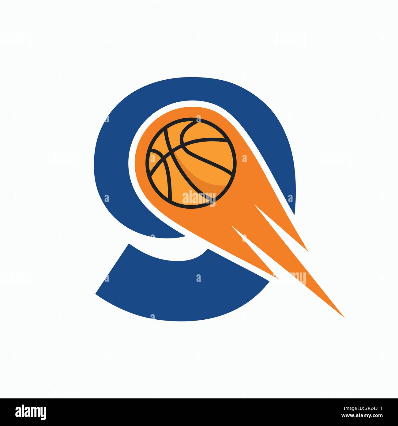 Letter 9 Basketball Logo Concept With Moving Basketball Icon. Basket ...