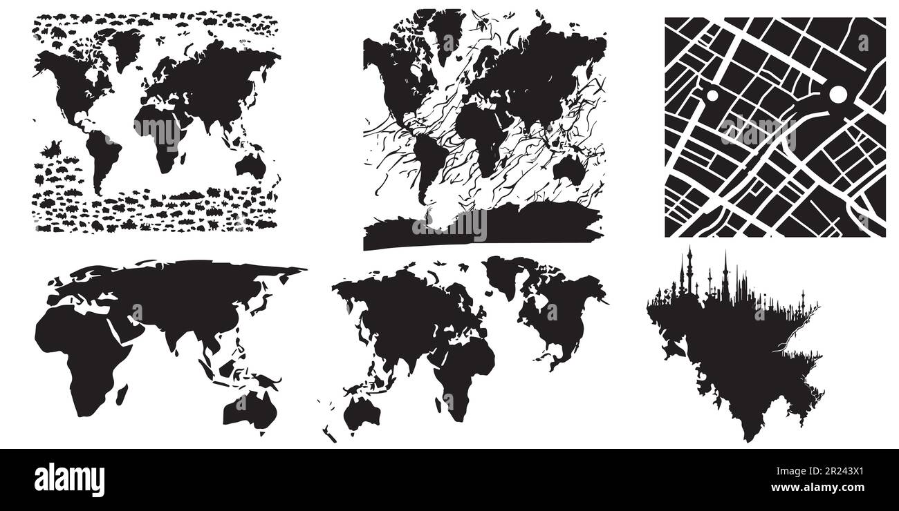 Abstract vector color map hi-res stock photography and images - Alamy