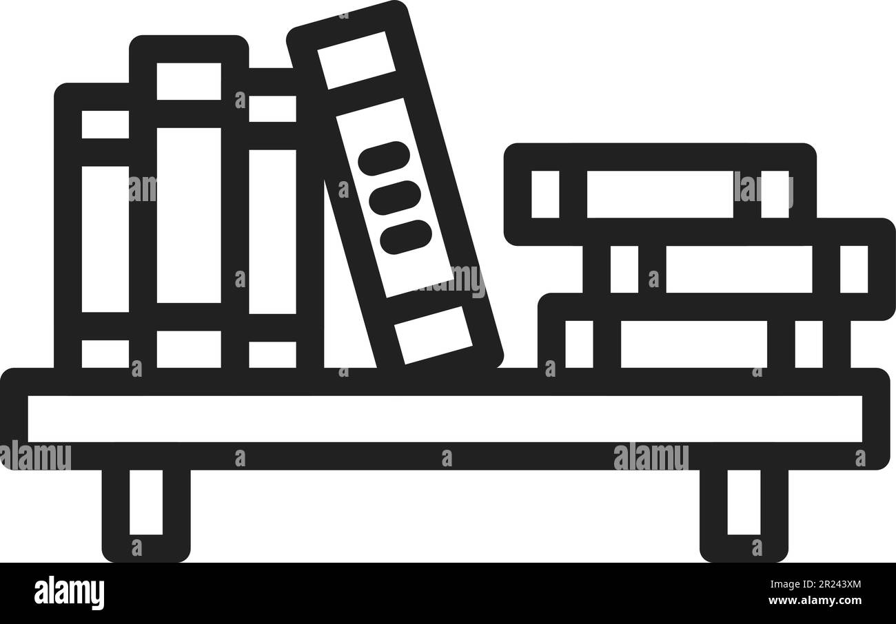 Bookshelf icon vector image Stock Vector Image & Art - Alamy