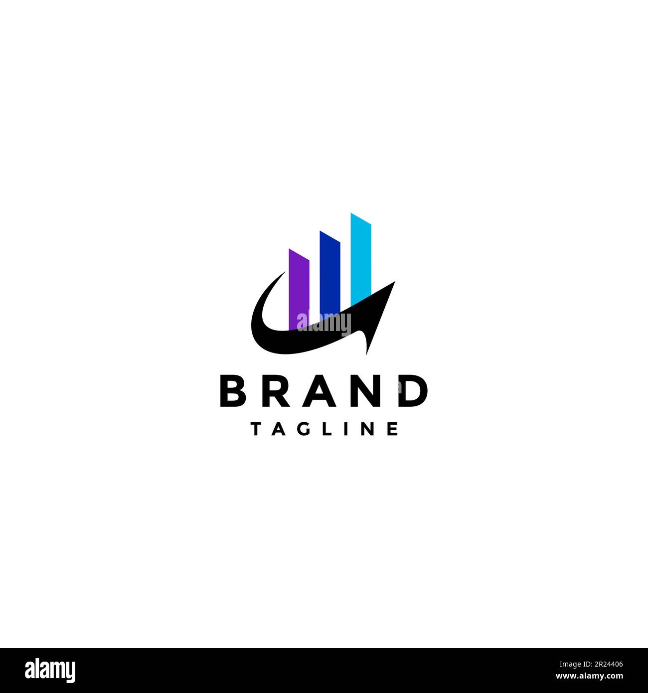 Minimalist Profit Bar Chart Logo Design. Logo design about marketing ...