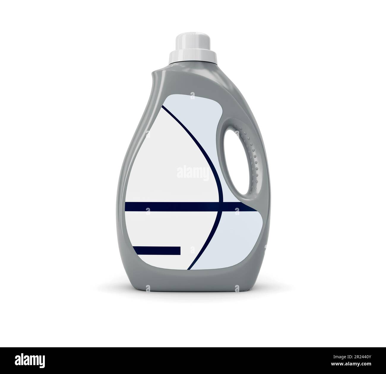 A generic industrial sized curvy shaped deteregent container on an ...