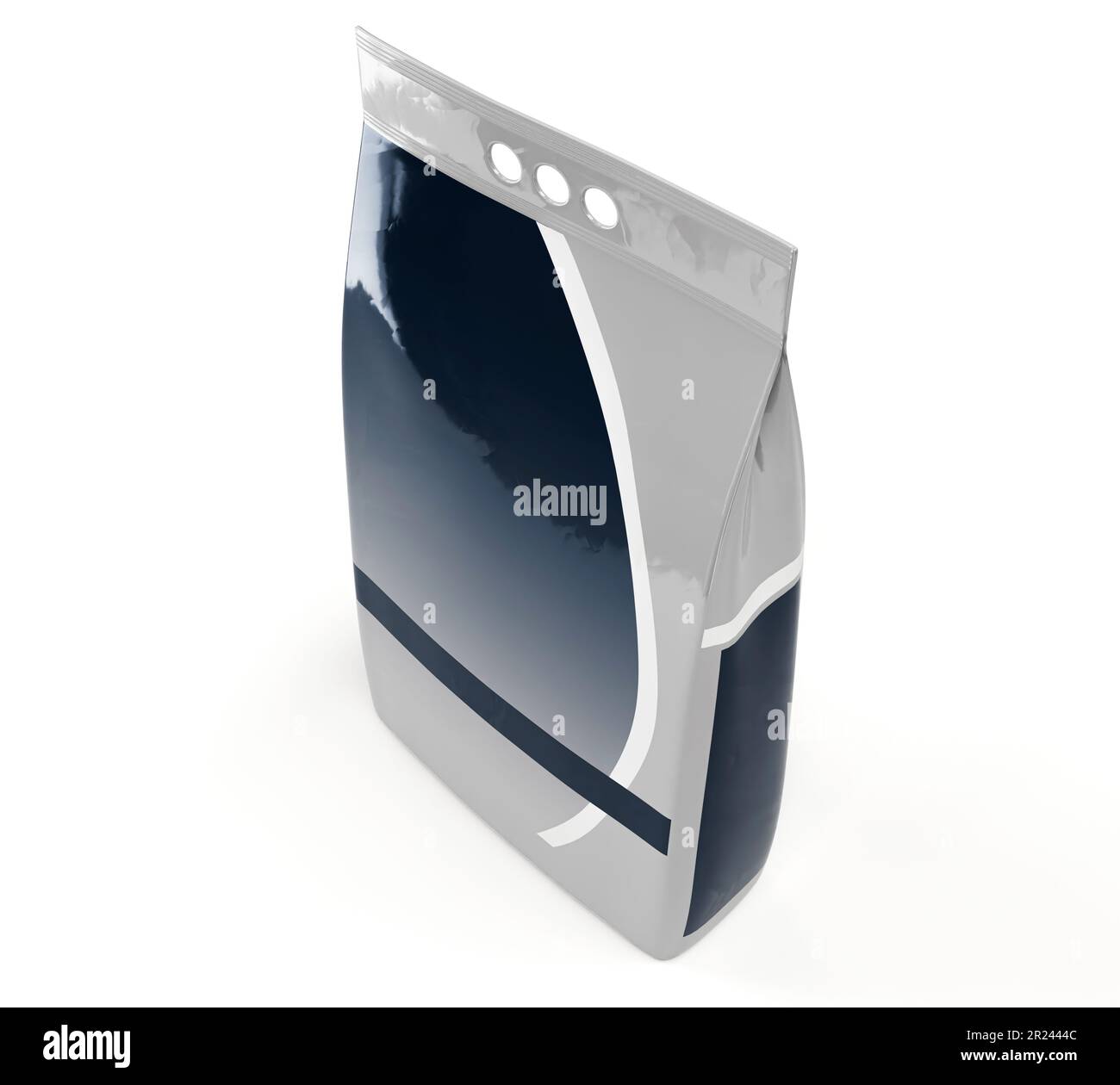 A generic foil industrial sized washing powder pack on an isolated ...