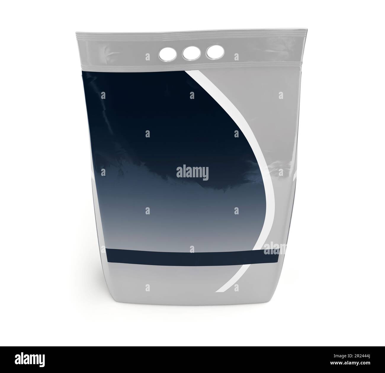 A generic foil industrial sized washing powder pack on an isolated ...