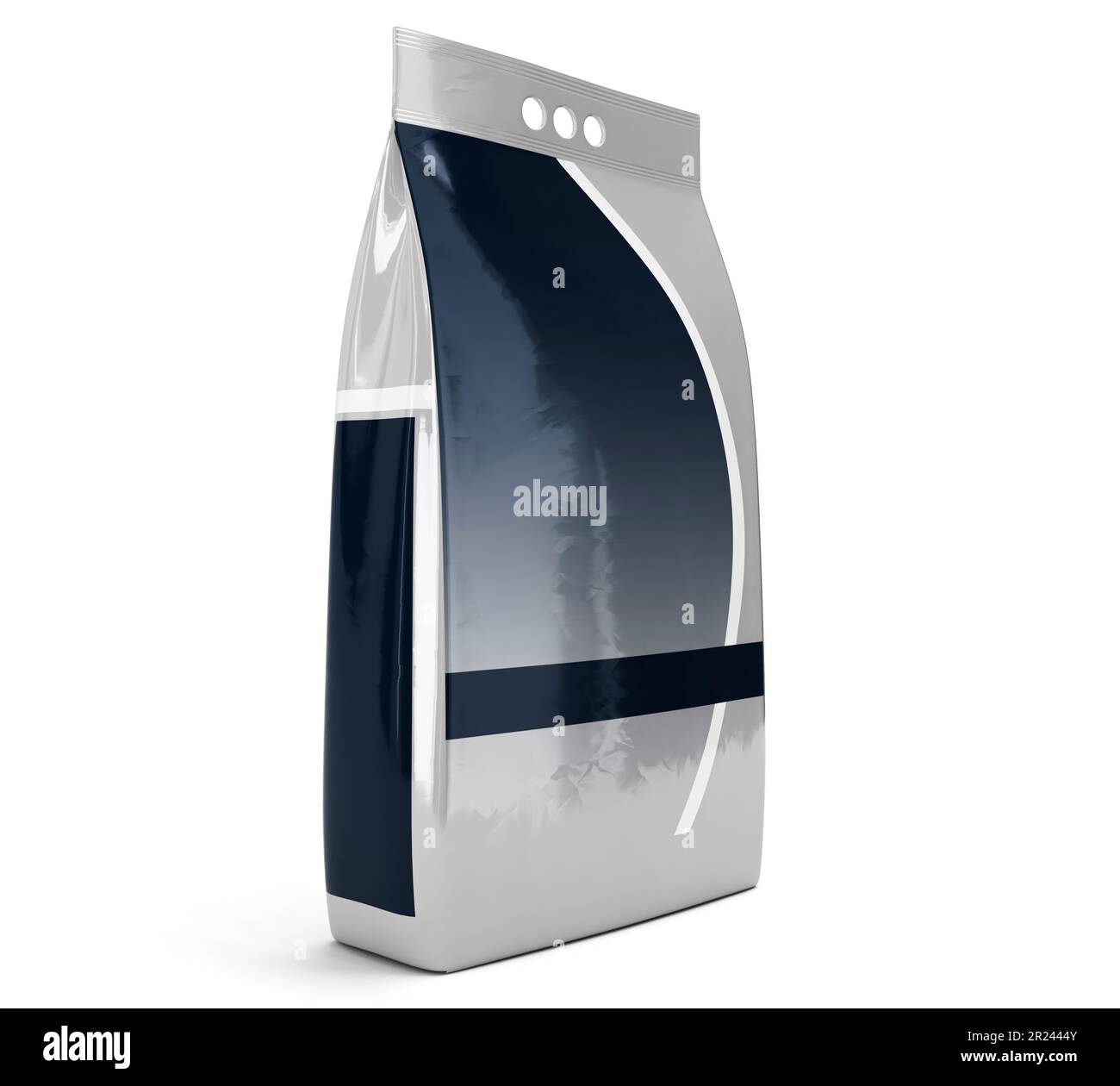 A generic foil industrial sized washing powder pack on an isolated ...