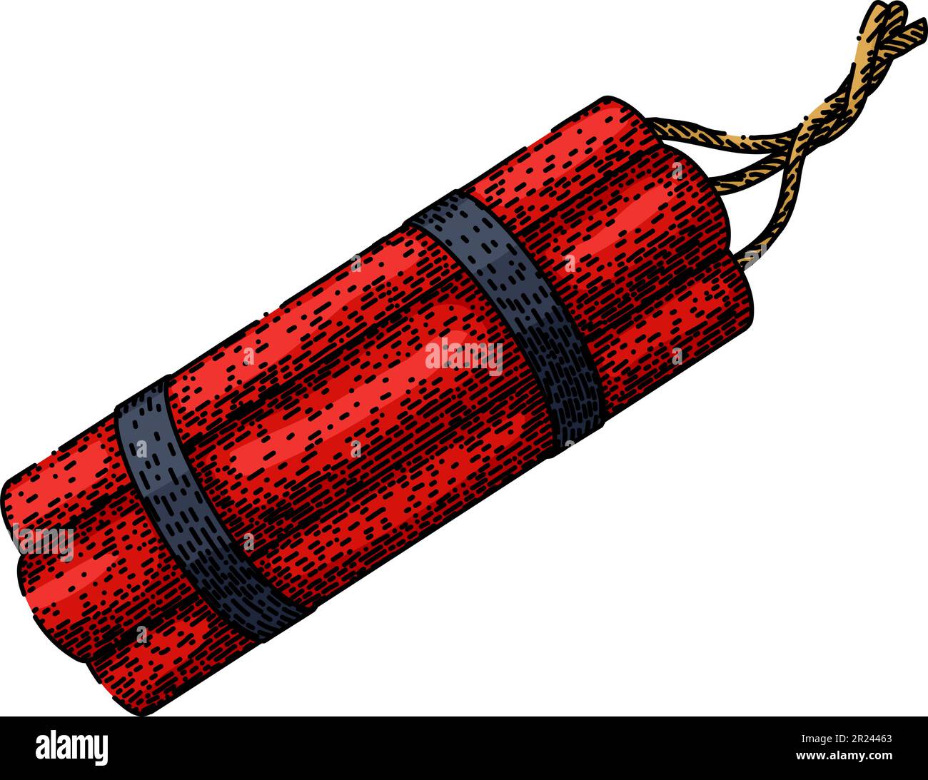 dynamite explosive tnt sketch hand drawn vector Stock Vector Image ...