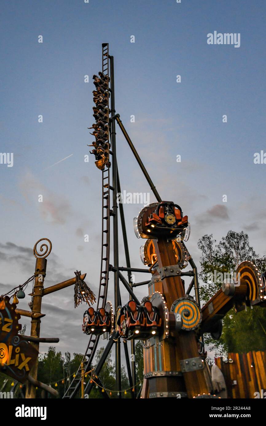 Launch party for Toutatis Festival area and rollercoaster at Parc ...