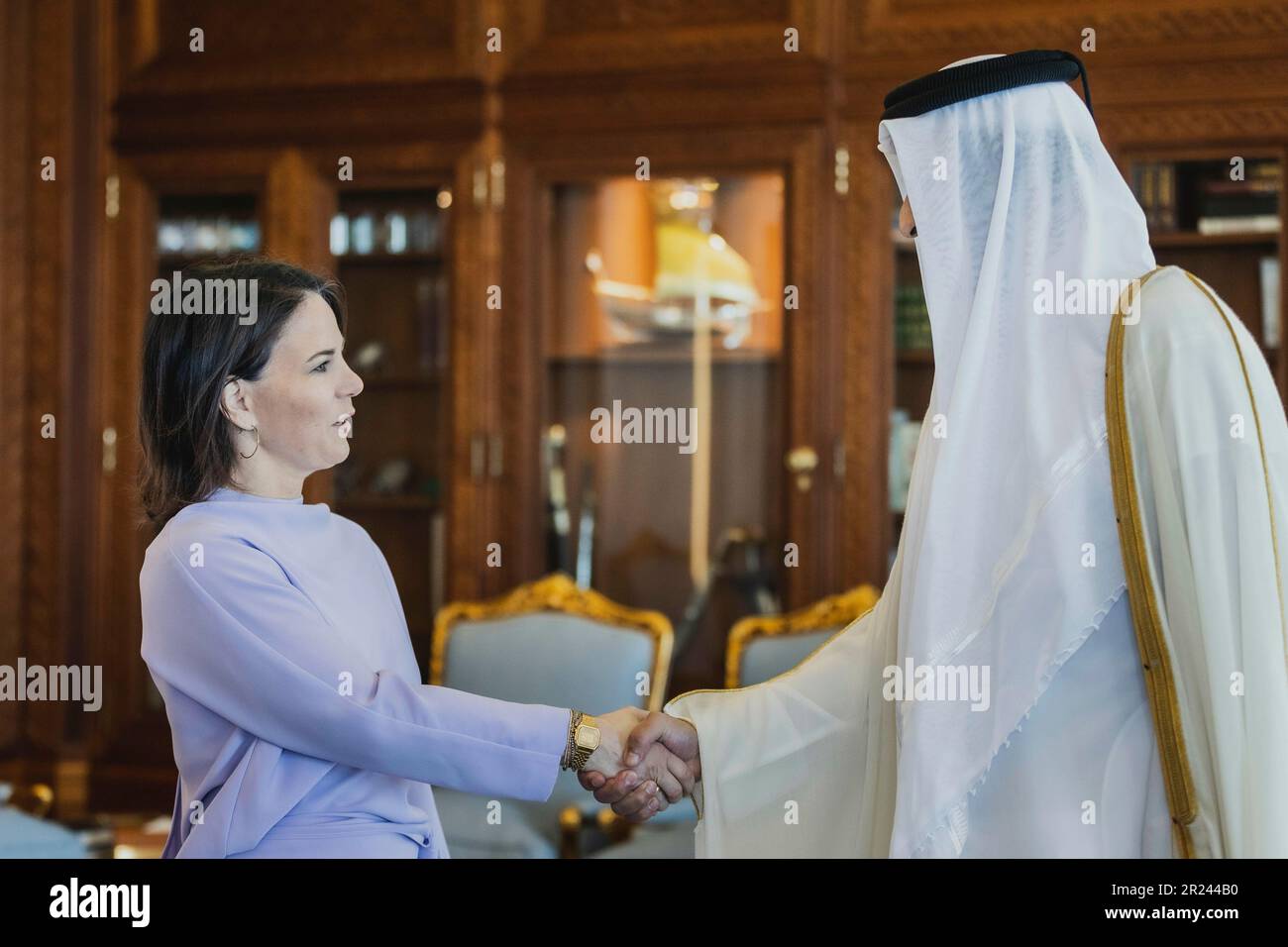 Qatar, Doha, May 17, 2023. (LR) Annalena Baerbock (Alliance 90/The Greens), Federal Foreign ...