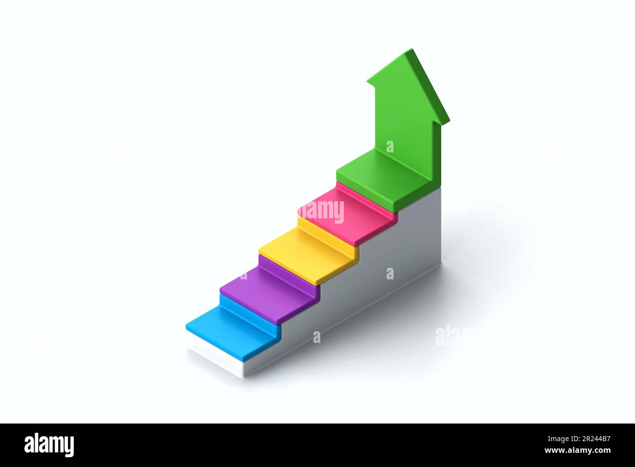 3d colorful business infographic element. Ladder of progress, career ...