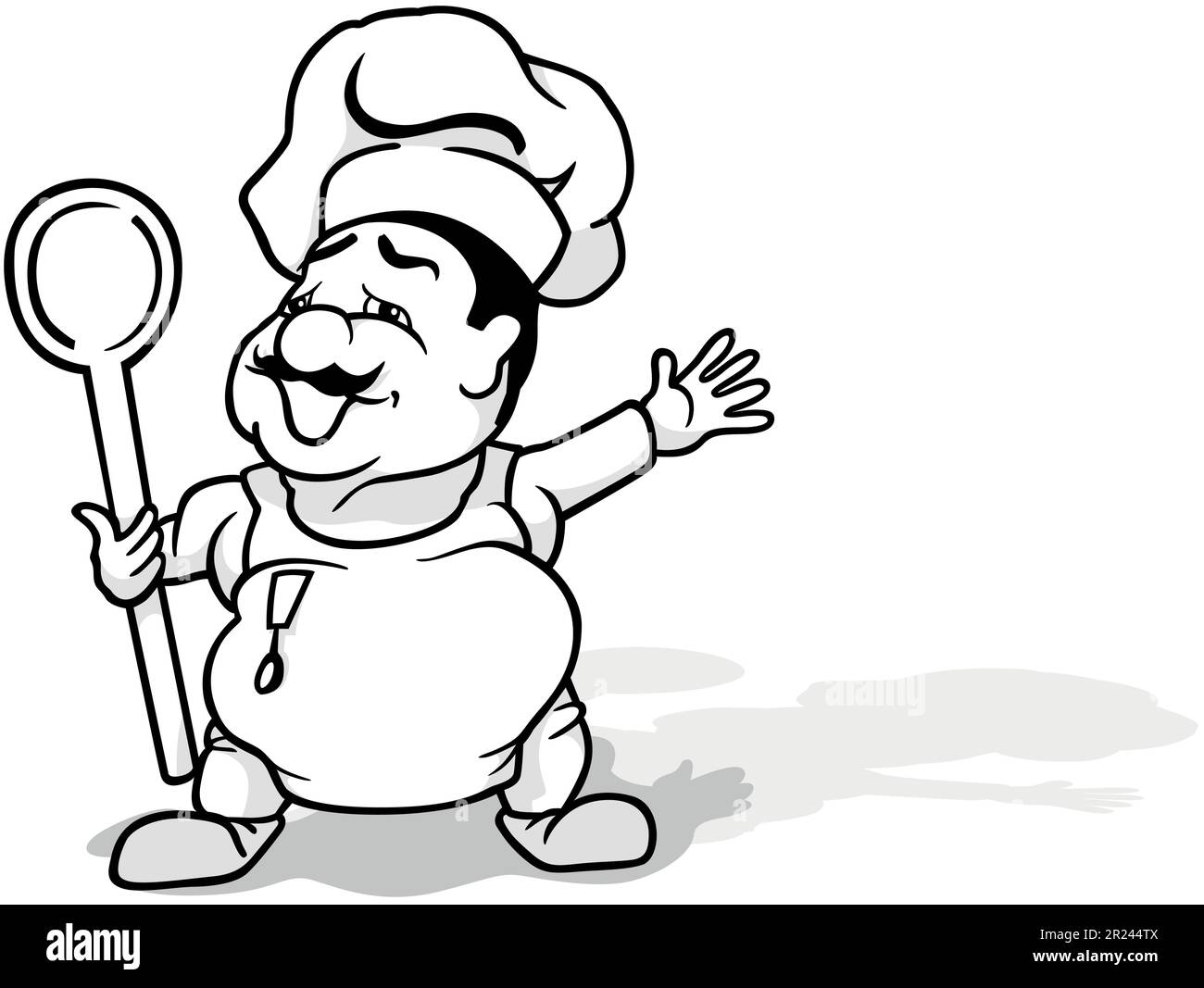 Drawing of a Standing Cook Stock Vector Image & Art - Alamy