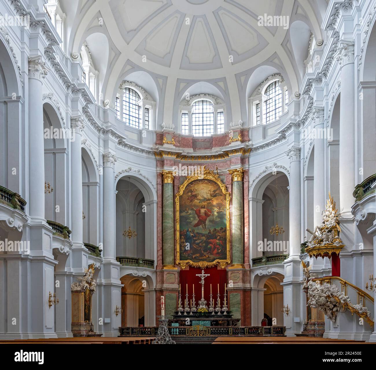 interior with altar of the catholic royal church (Trinitatis cathedral ...