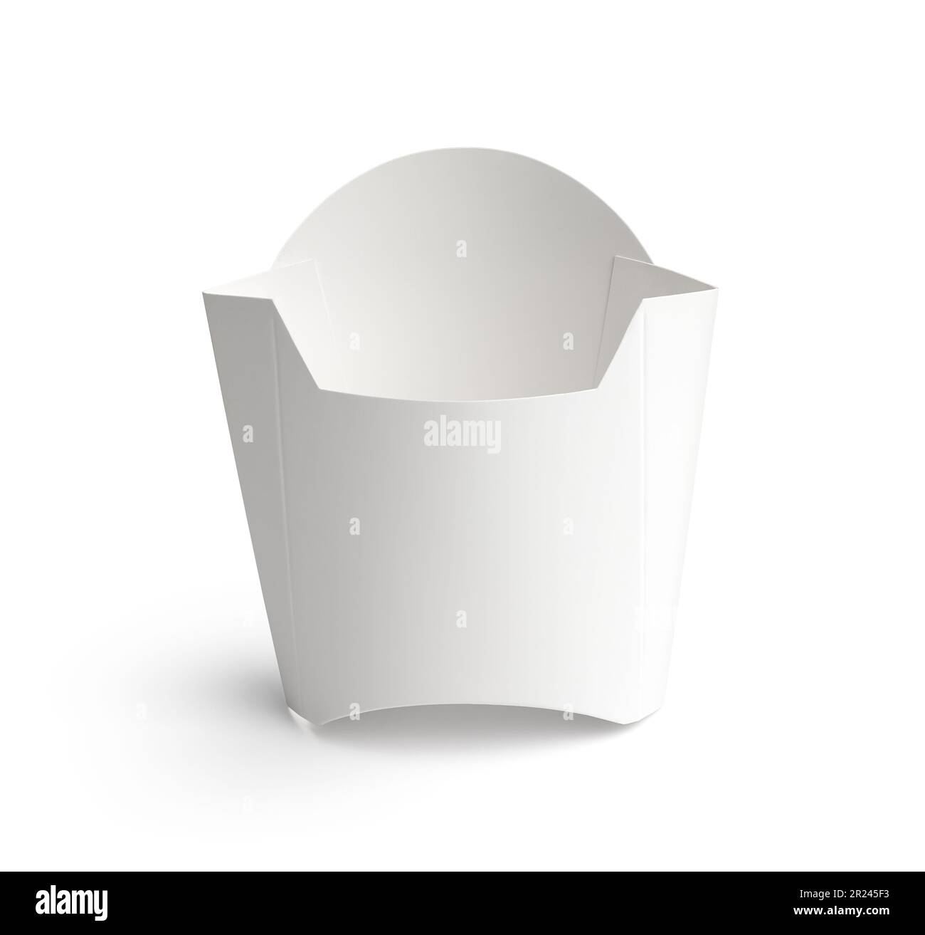 White paper box for french fries isolated on white background Stock ...