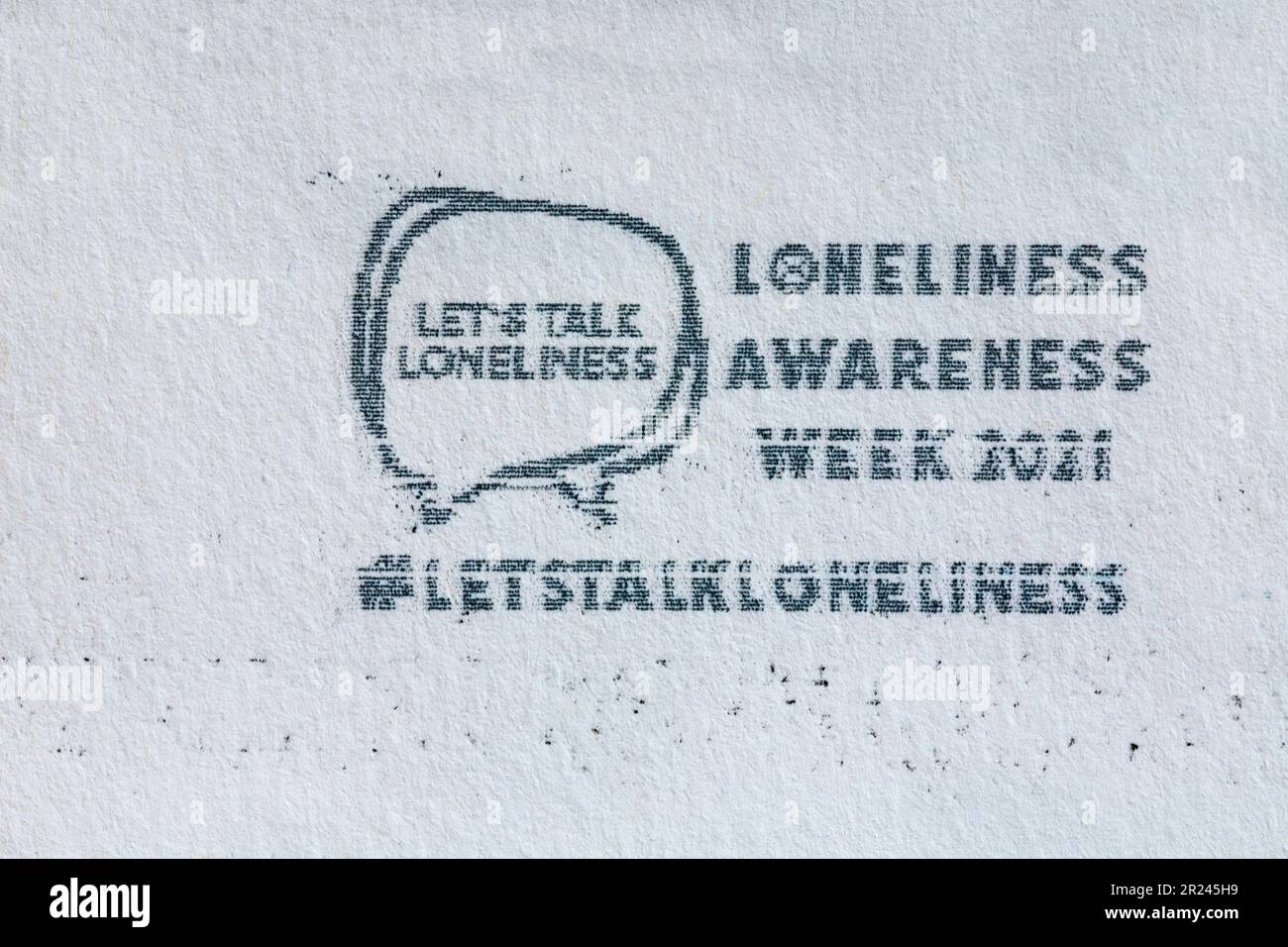Let's talk loneliness, loneliness awareness week 2021 message stamped ...