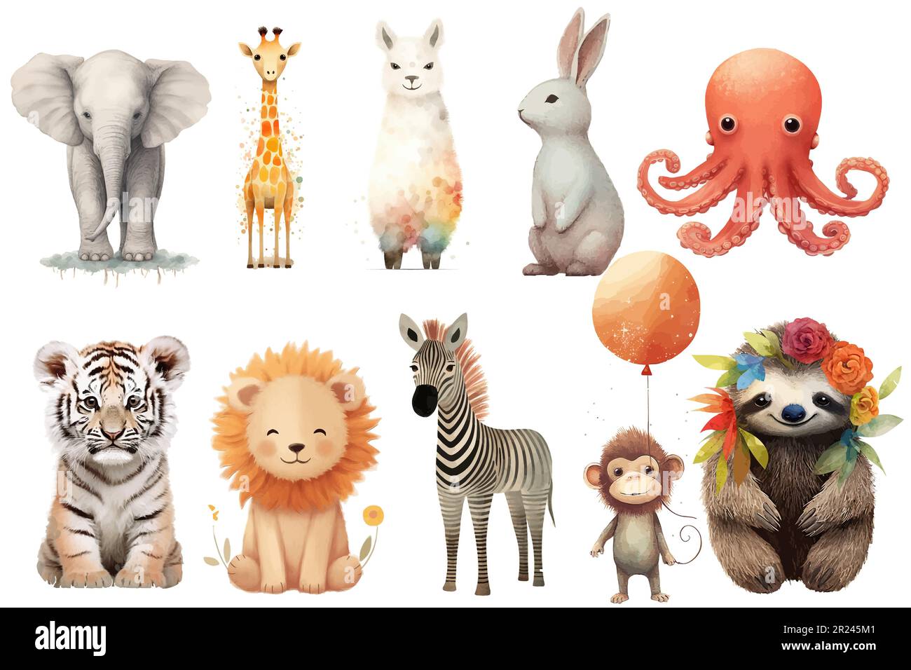 Watercolor abstract elephant Stock Vector Images - Alamy