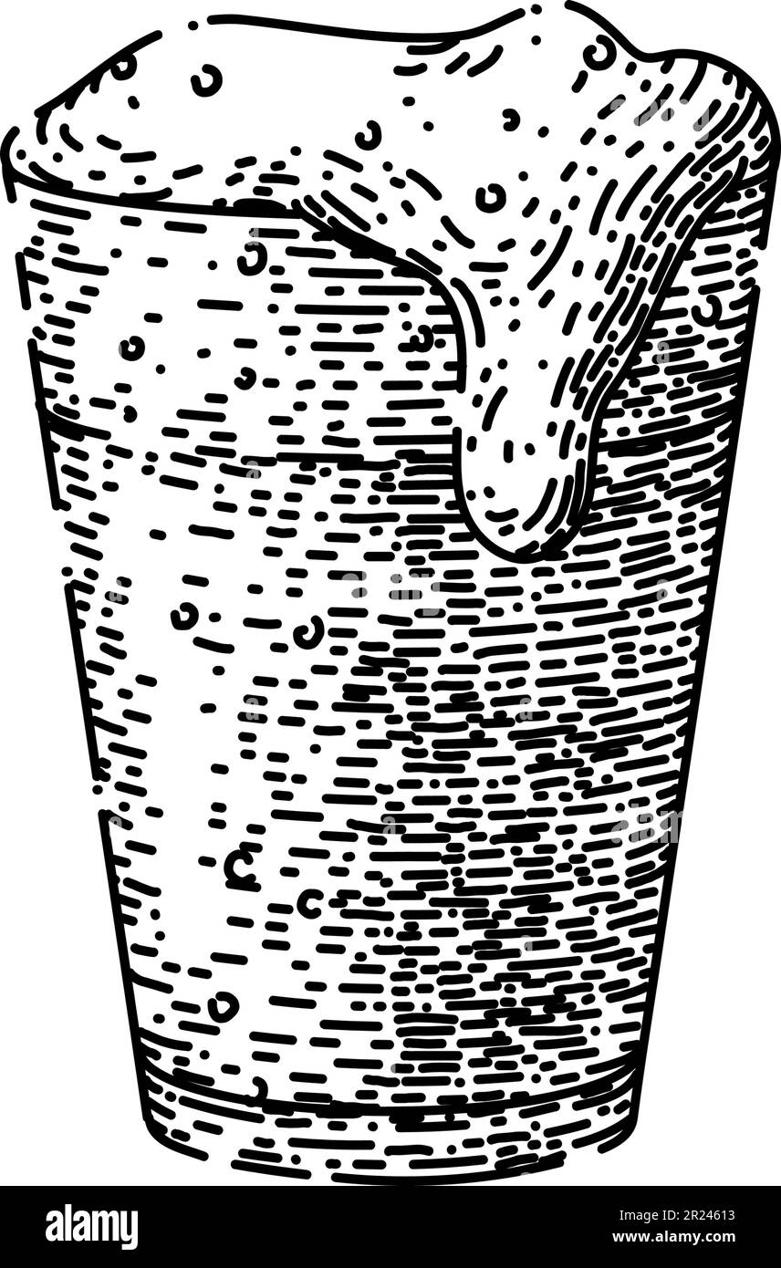 beer alcohol cup sketch hand drawn vector Stock Vector Image & Art - Alamy