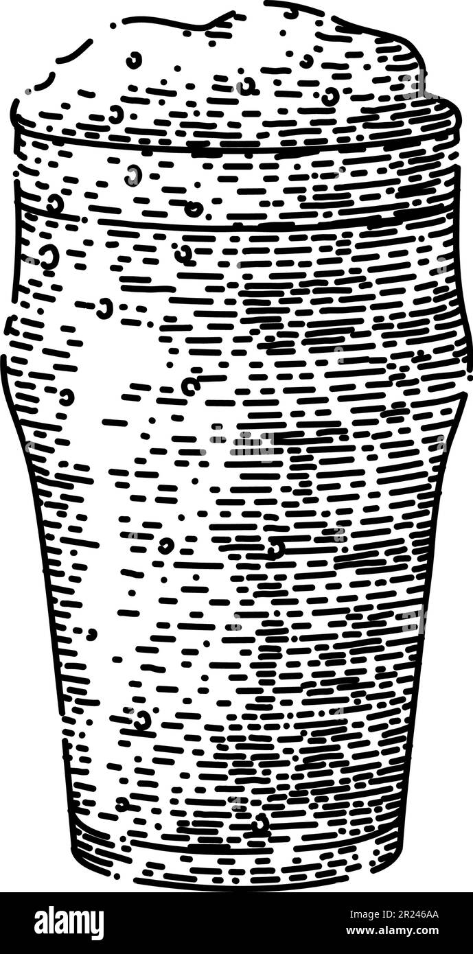 beer ale cup sketch hand drawn vector Stock Vector Image & Art - Alamy