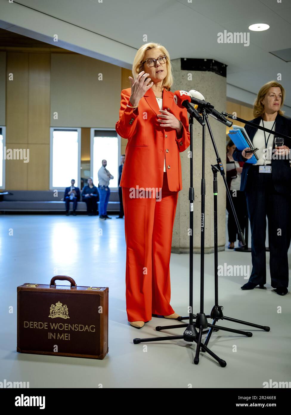 THE HAGUE - Minister Sigrid Kaag (Finance) speaks to the press on ...