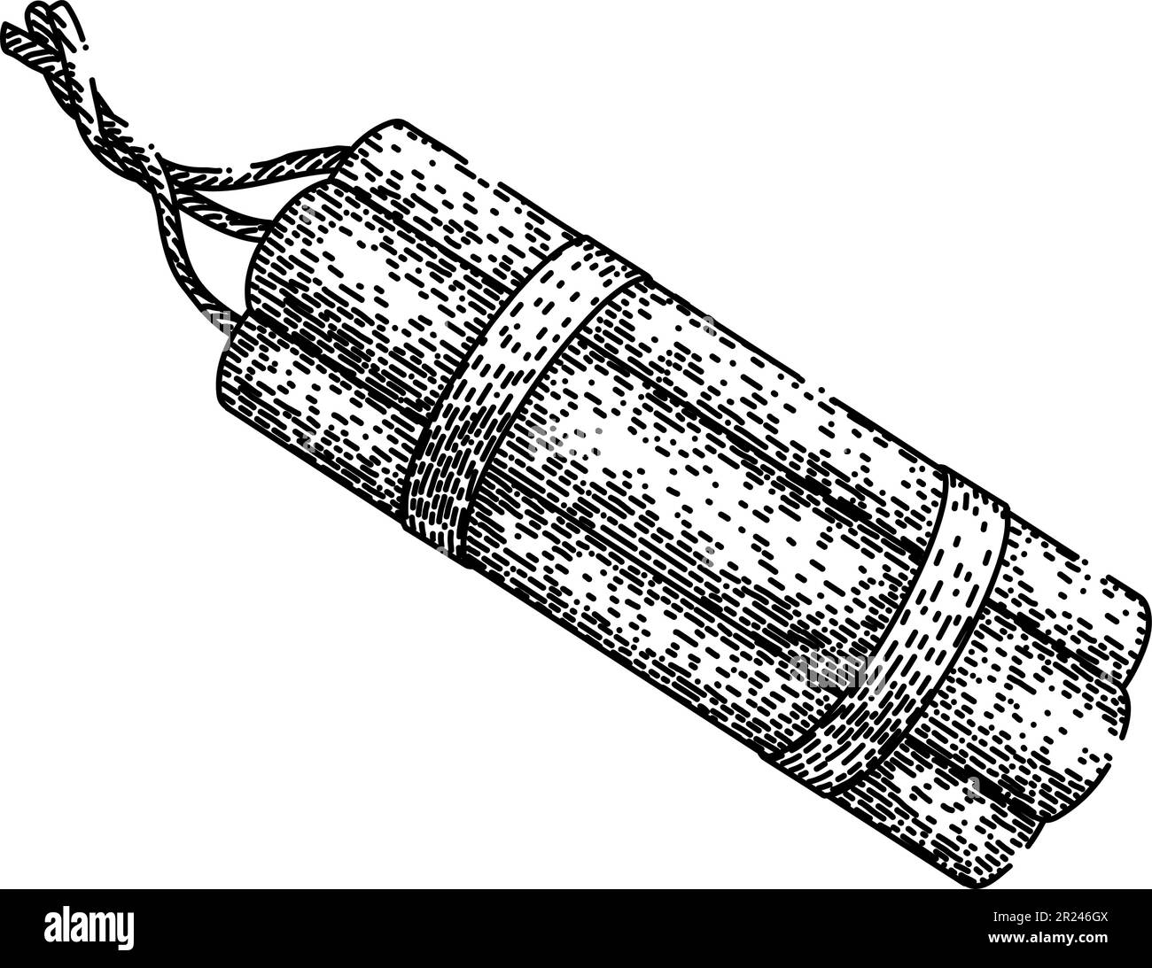 dynamite explosive tnt sketch hand drawn vector Stock Vector Image ...