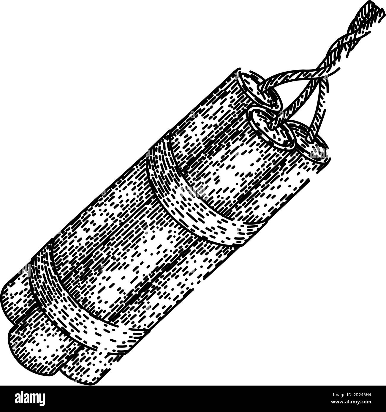 dynamite explosion tnt sketch hand drawn vector Stock Vector Image ...