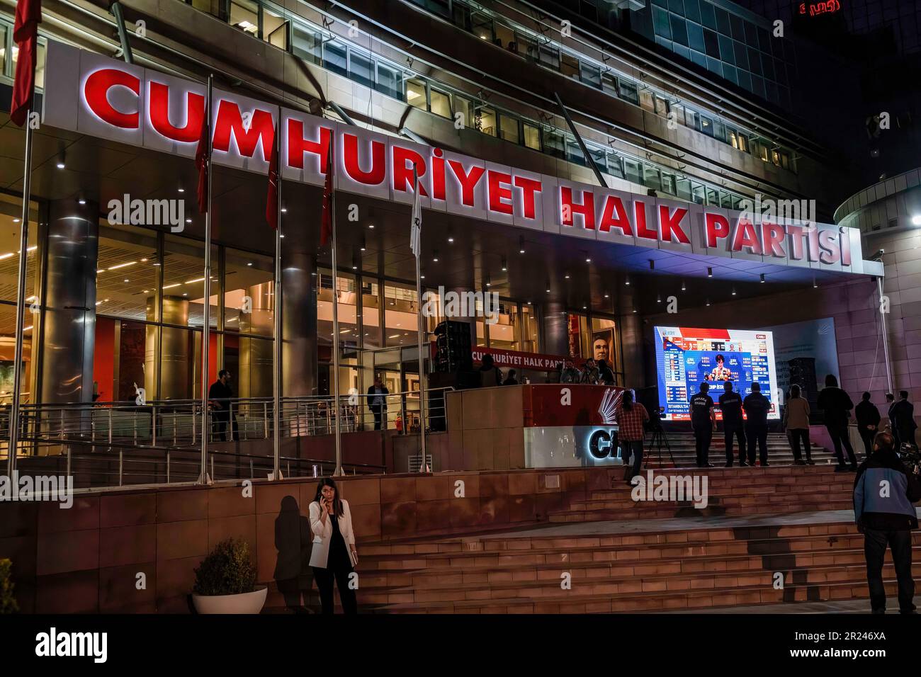 Ankara, Turkey. 14th May, 2023. Republican People's Party Headquarters ...