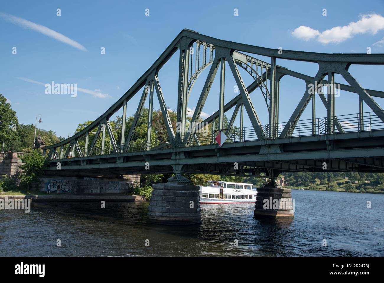 Glienicke bridge is crossing Havel river which was used in the Cold War ...