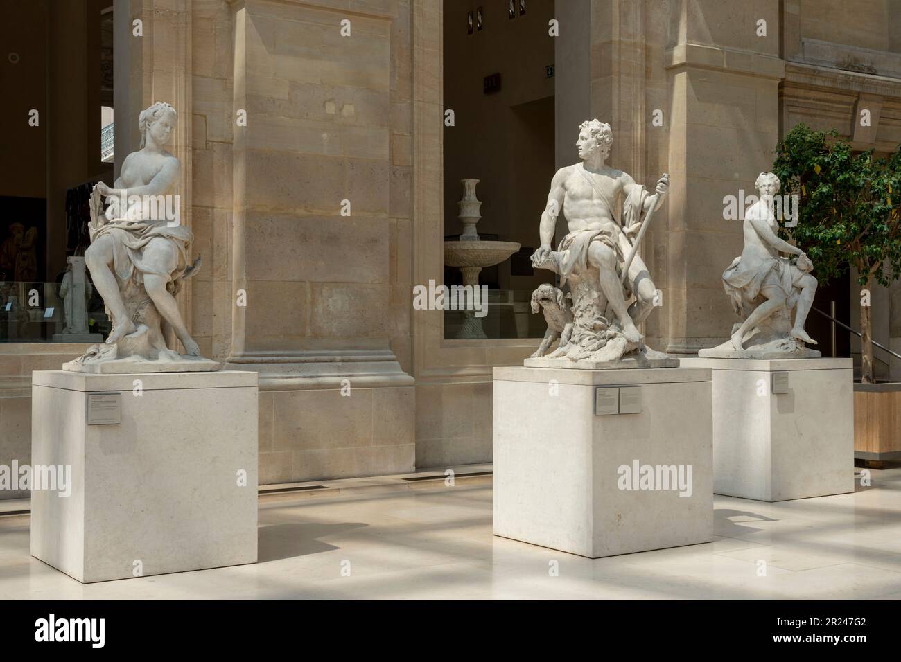 Paris, France - 05 13 2023: Louvre Museum. Sculpture Resting Hunter ...