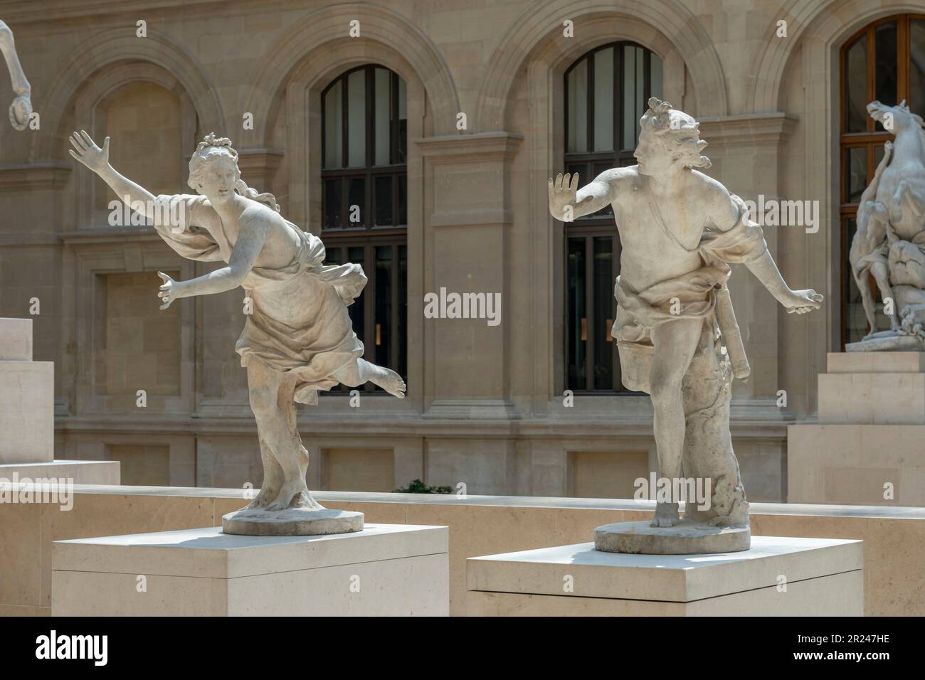 Paris, France - 05 13 2023: Louvre Museum. Sculpture Apollo Chasing ...