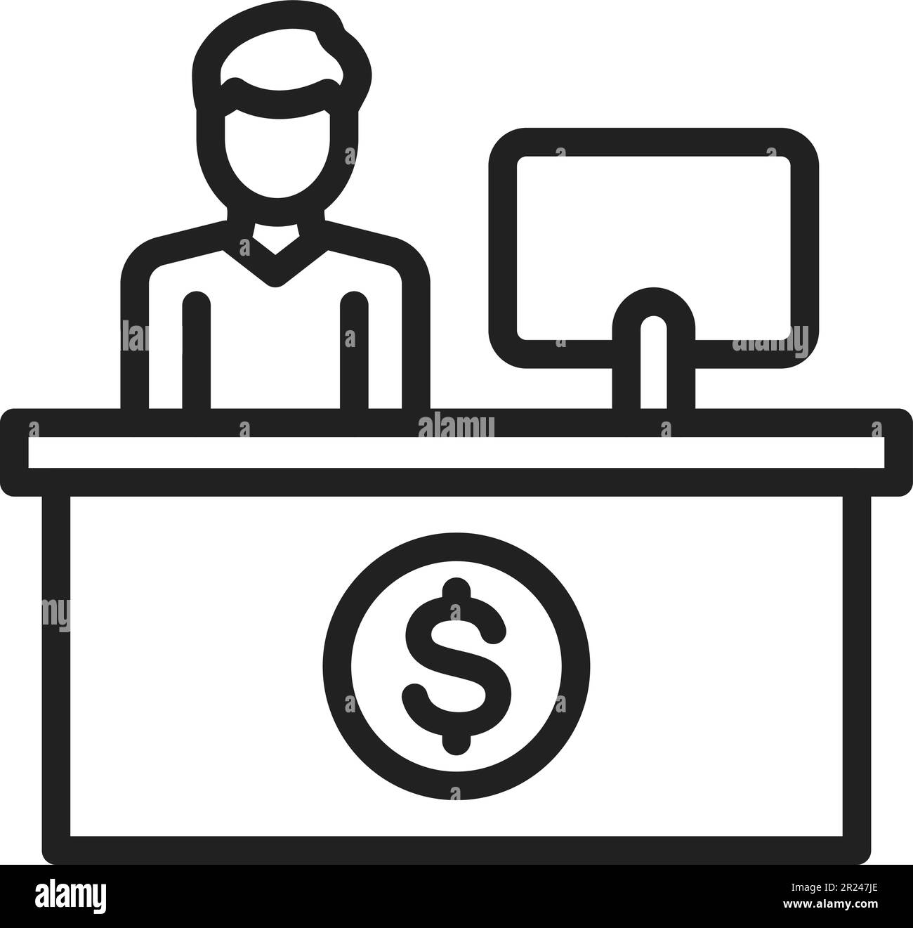 Cash Counter icon vector image Stock Vector Image & Art - Alamy