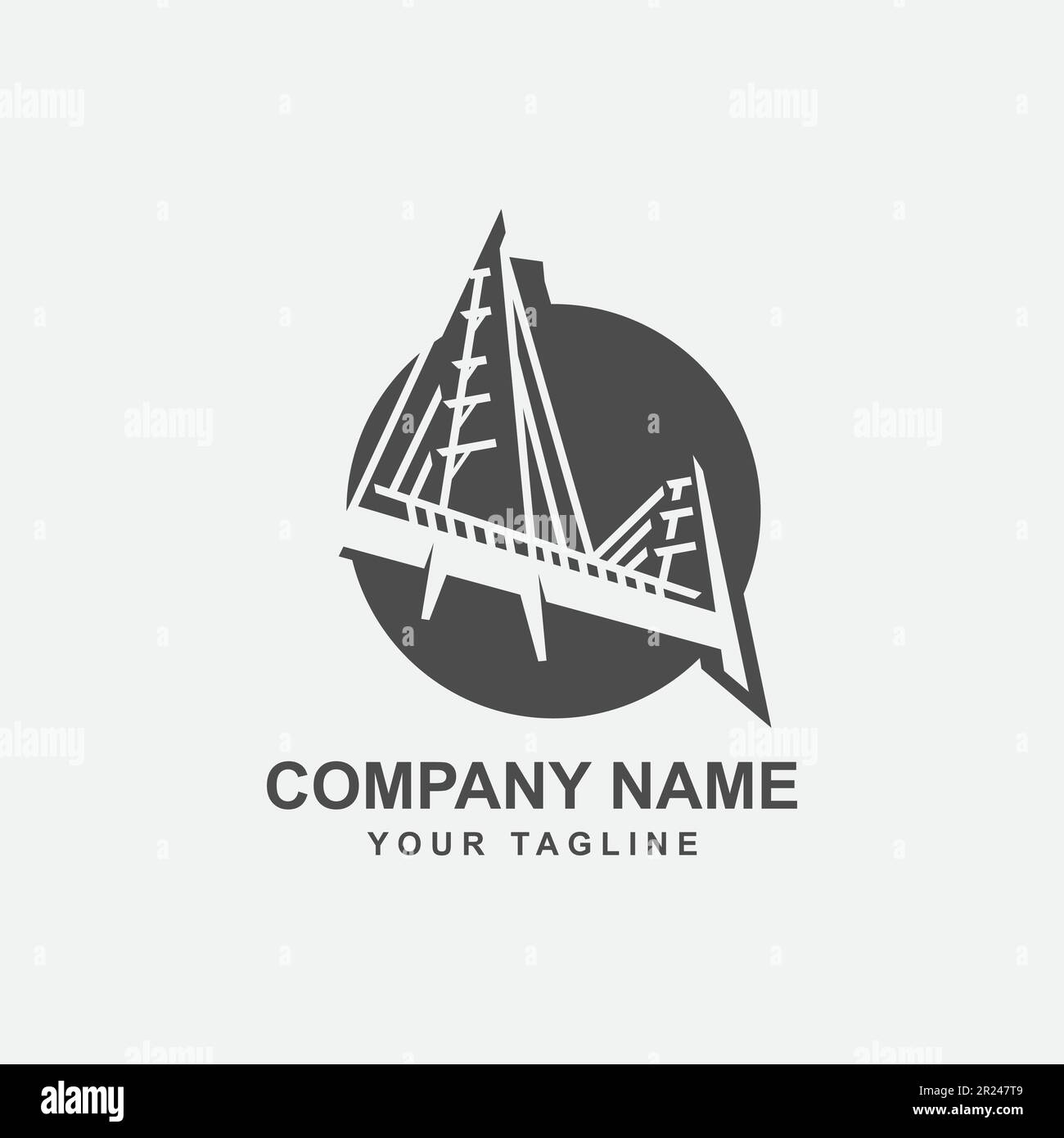 Bridge logo design vector template,Simple bridge logo.EPS 10 Stock ...