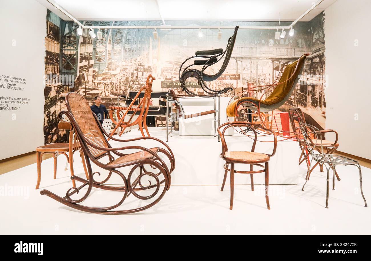 AMSTERDAM - Room overview during the preview of the exhibition Modern ...