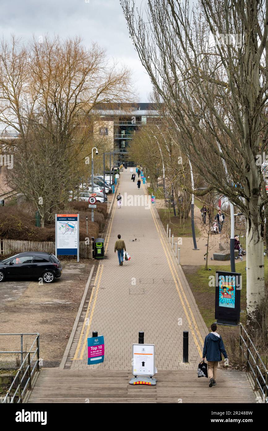 The long walk to Minerva building, Lincoln city 2023 Stock Photo - Alamy