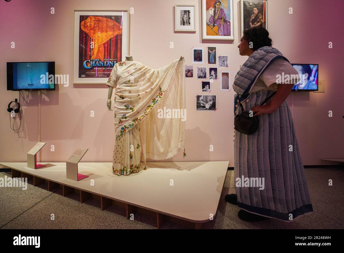 London UK. 17 May 2023 Preview The Offbeat Sari at Design museum. A ...