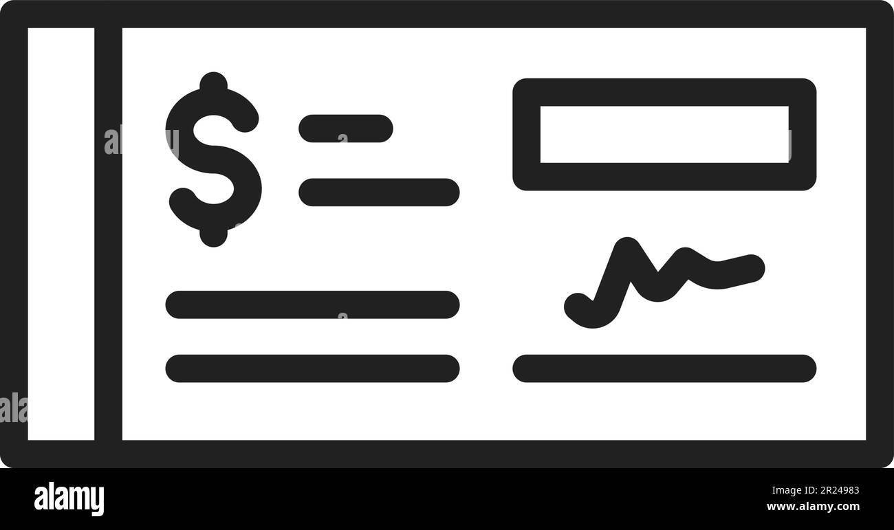 Cheque icon vector image Stock Vector Image & Art - Alamy