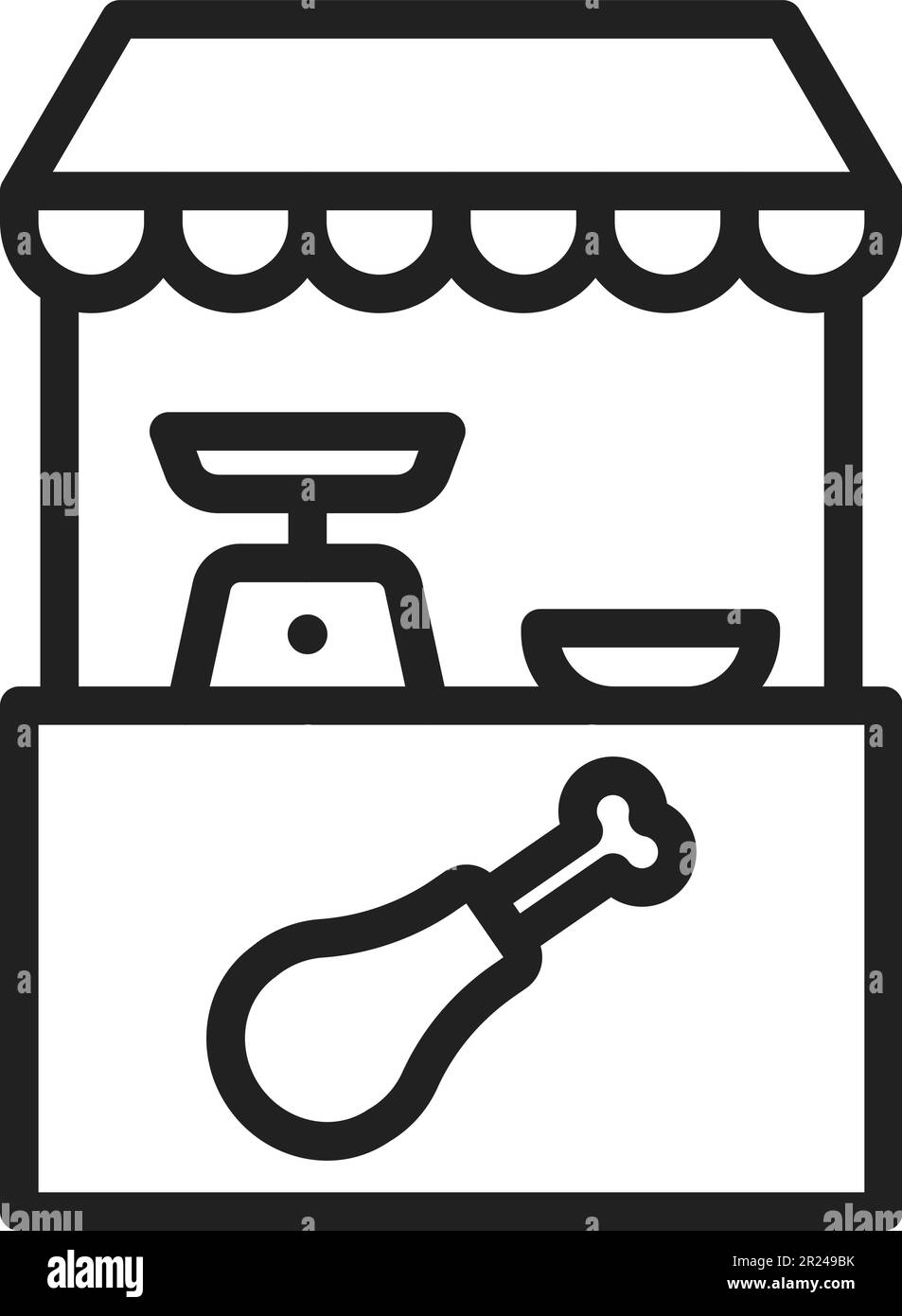 Chicken Shop icon vector image Stock Vector Image & Art - Alamy